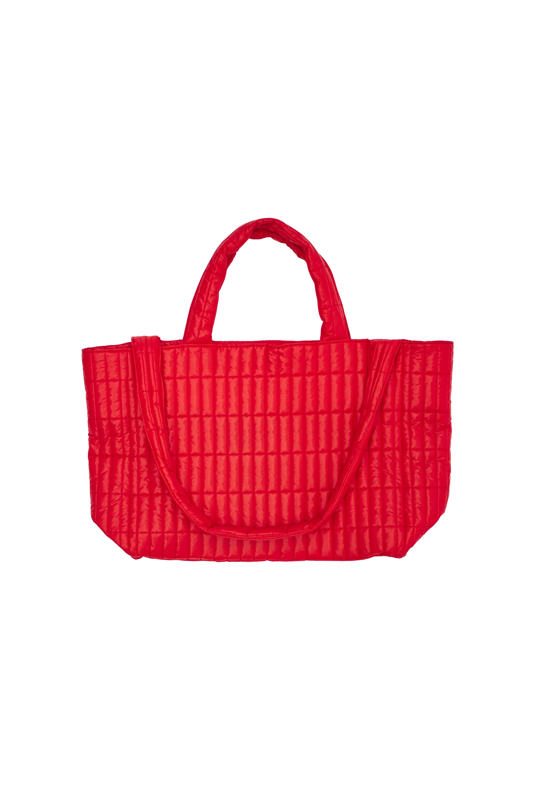 SAC CABAS ROUGE MATELASSÉ